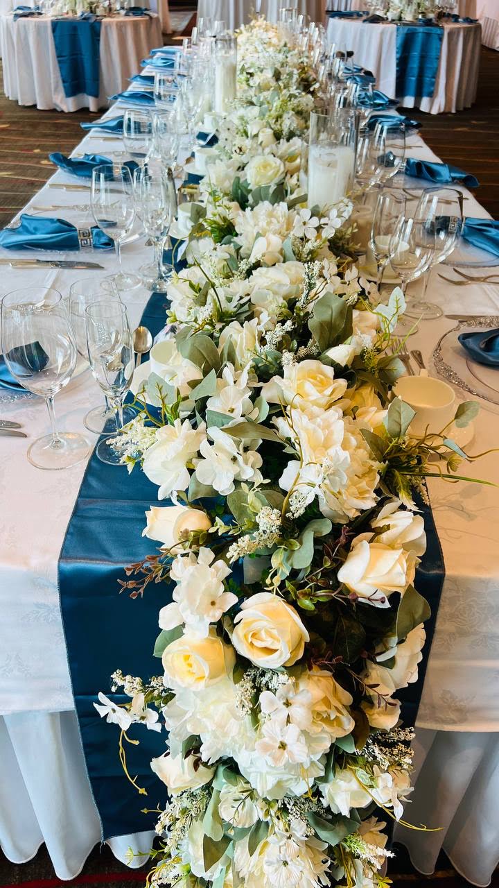 Flower Runner / Flower Garland with Greenery